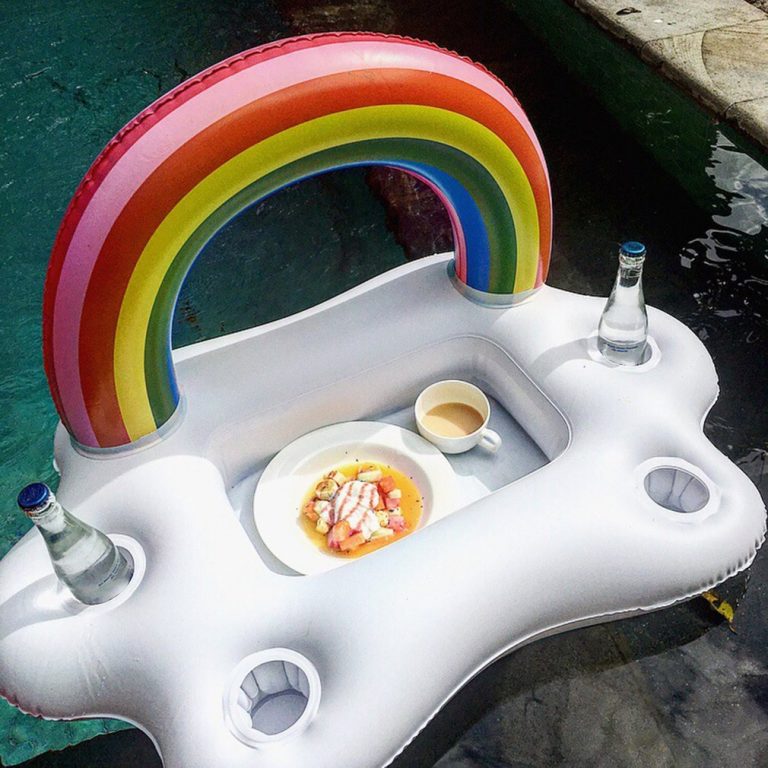 Rainbow Cloud Floating Summer Party Bucket Cup and Bottle Holder ...